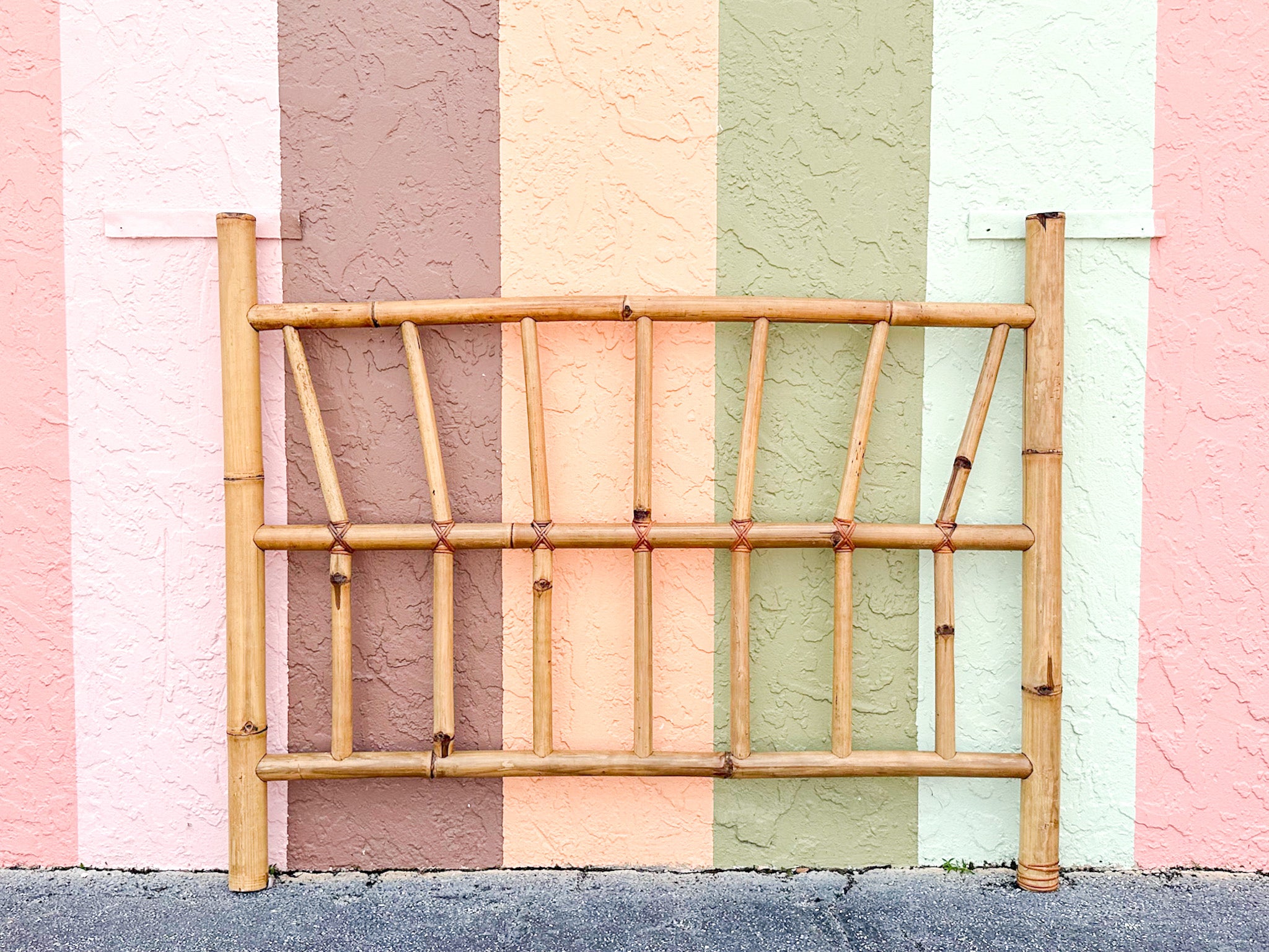 Bamboo headboard queen store
