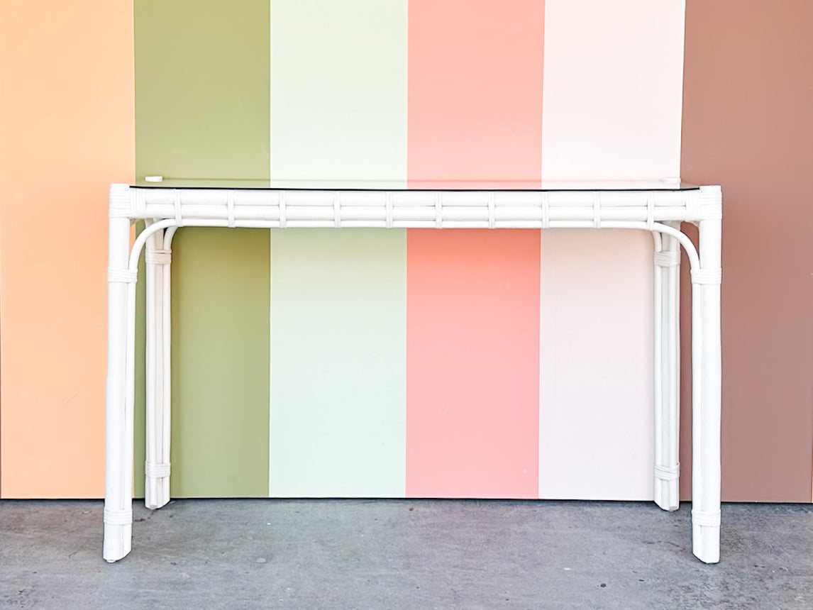 Coastal Chic Rattan Console