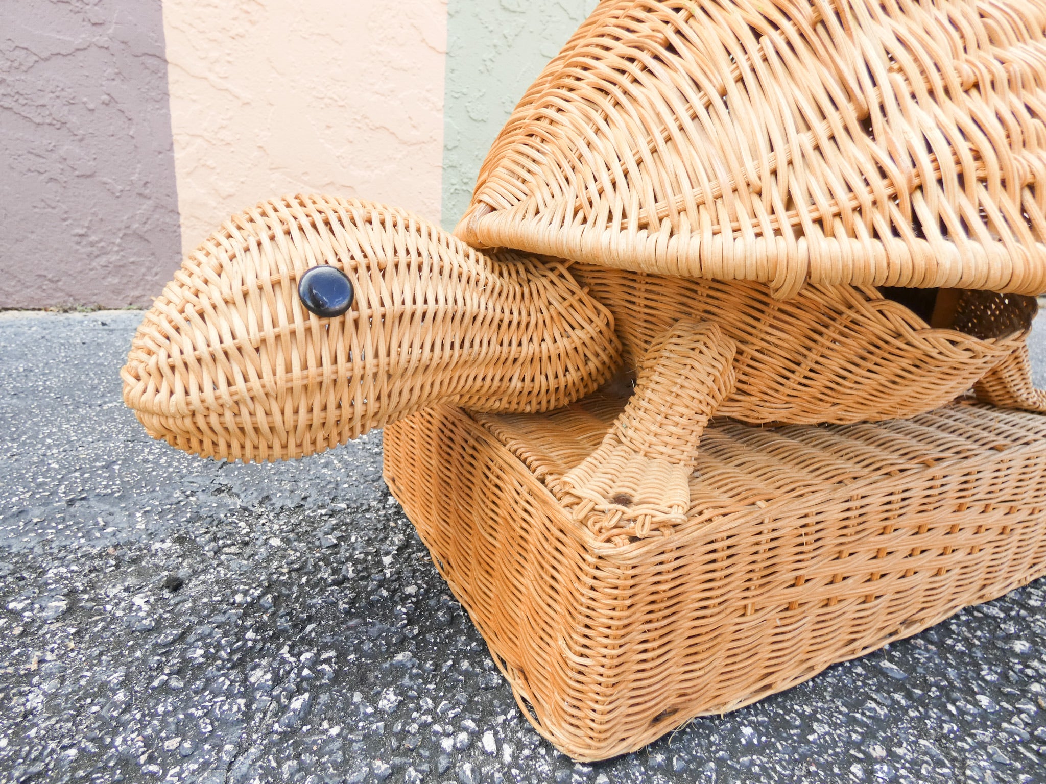 Cute Wicker Turtle Garden Seat